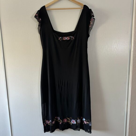 Dolls Kill | Dresses | Nwt Delias By Dolls Kill Mesh Embroidered Floral ...